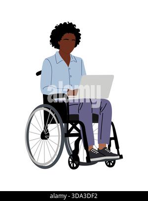 African american professional woman flat color vector faceless ...