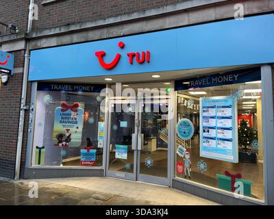 TUI formally Thomson‘s travel agency Travel money shop front on the ...