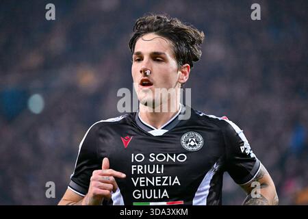 Udinese's Nicolo Zaniolo portrait during Udinese Calcio vs SS Lazio ...