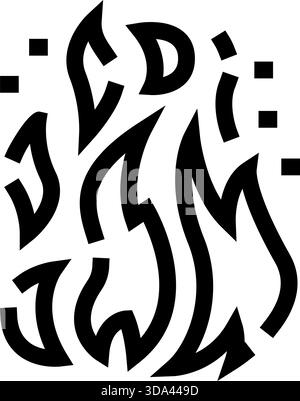 Flame black glyph ui icon Stock Vector Image & Art - Alamy
