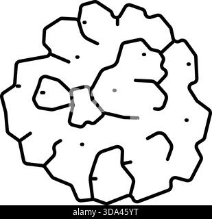 Line icon representing a smart farm system, monitoring growth and soil ...