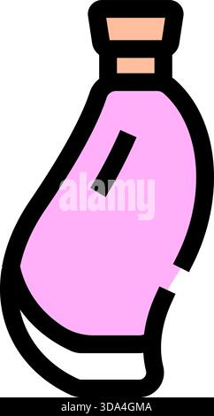 Perfume flat icon. Colored element sign from cosmetics collection. Flat ...