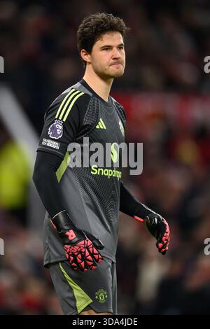 Manchester United goalkeeper Senne Lammens arrives ahead of the Premier ...