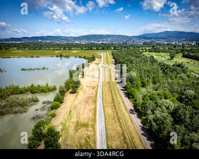 Drone shot at Sljeme - Mountain near capital of Croatia, Zagreb Stock ...