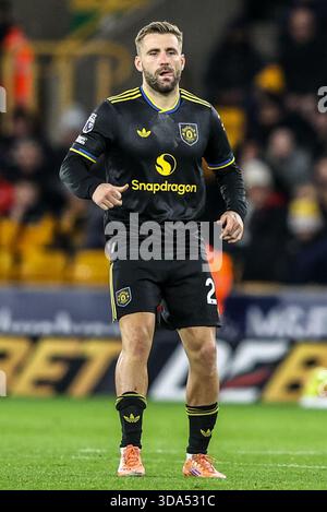 Luke Shaw of Manchester Untied during the Premier League match ...