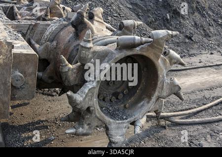 Open Pit Coal Mining and processing in South Africa. Washing and ...