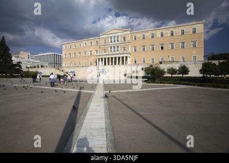 Greek Parliament building in Syntagma Square, Athens, Greece Stock ...