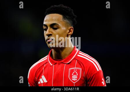 Omari Hutchinson of Nottingham Forest seen in action during the Premier ...
