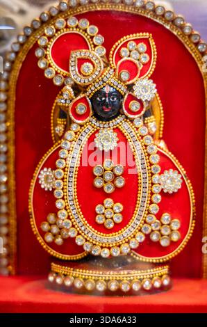 ornate deity dwarkadhish idol for worship at temple Stock Photo - Alamy