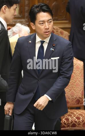 Japanese Defense Minister Shinjiro Koizumi speaks at a press conference ...