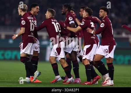 Nikola Vlasic (Torino FC) and Che' Adams (Torino FC) celebrates during ...