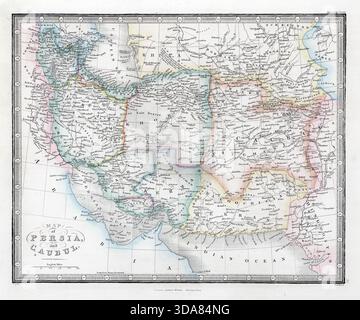 1864 map of Map of Persia and Cabul Stock Photo - Alamy