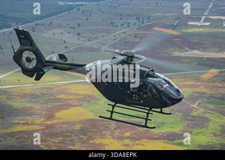 German Army Eurocopter EC 135T1 helicopter, registration 82-63, flying ...