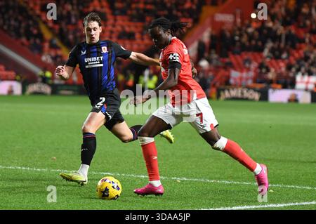 Callum Brittain of Middlesbrough during the Sky Bet Championship match ...