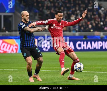 Hugo Ekitike of Liverpool during the UEFA Champions League match ...