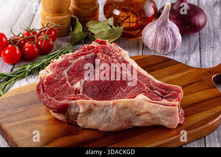 Raw beef thicl edge cut for grill Stock Photo - Alamy
