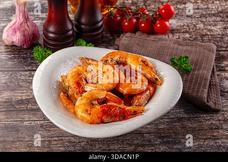 Delicous roasted tiger prawn snack in the bowl Stock Photo - Alamy