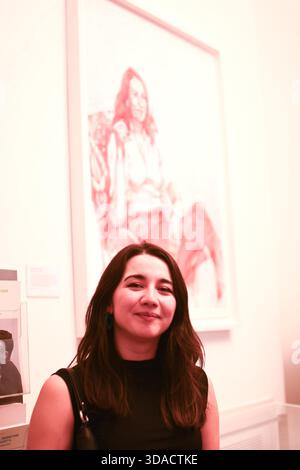 A portrait of mathematician Professor Hannah Fry commissioned by the ...