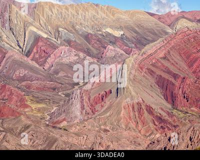 Serrania de Hornocal, the fourteen colors hill at Quebrada de Humahuaca ...