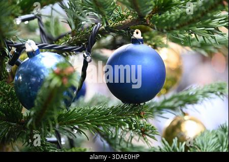 Tannenbaum Ast mit Weihnachtskugel Weihnachtsschuck, Christbaumkugel ...