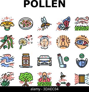 Airborne icons set 9 color vector isolated on white for any design ...