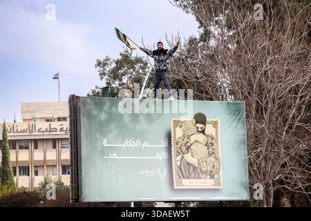 Demonstration marking the first anniversary of the liberation of Syria ...