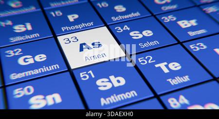 Arsenic Chemical 33 element of periodic table. Molecule And ...