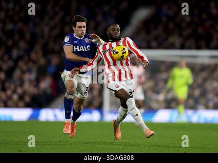 Ivan Azon of Ipswich Town with the ball during the Sky Bet Championship ...