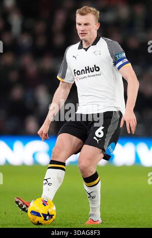 Derby County's Sondre Langas during the Sky Bet Championship match at ...