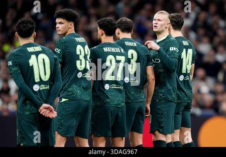 Manchester City's Rayan Cherki and Manchester City's Erling Haaland ...