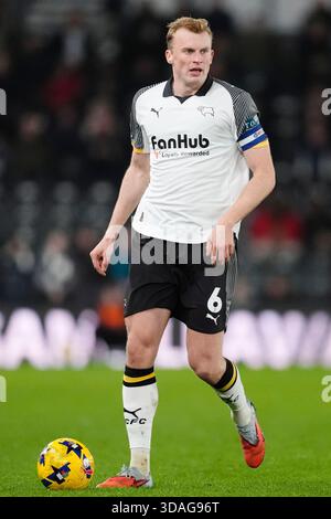 Derby County's Sondre Langas during the Sky Bet Championship match at ...