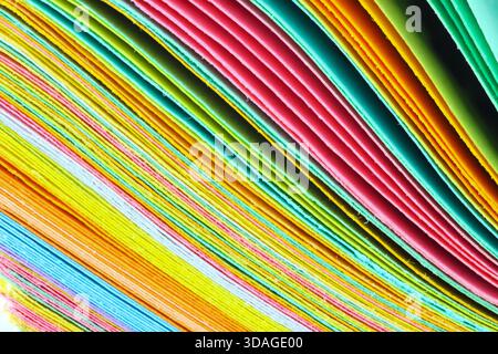 close-up shot of colorful papers for background Stock Photo - Alamy