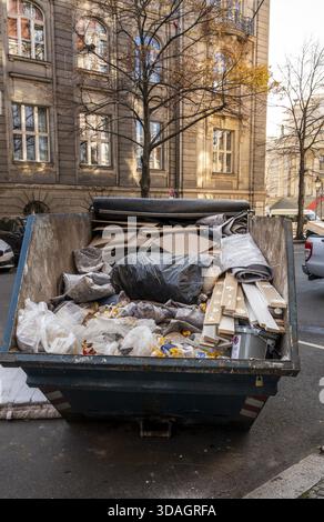 Berlin, Germany, and building rubble on the grounds of the demolished ...