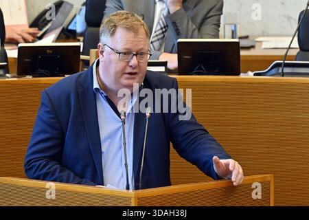Ecolo Freddy Mockel pictured during a plenary session of the Walloon ...