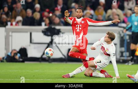 from left: Michael Olise (Bayern), Kilian Fischer Munich, January 11 ...