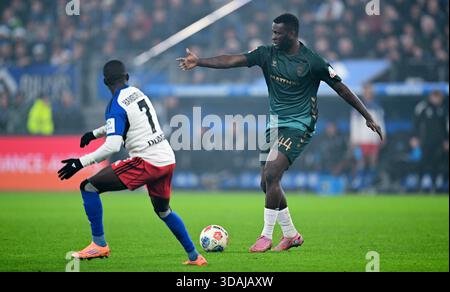from left: Jean-Luc Dompe, Omar Megeed (HSV Hamburg) Freiburg, January ...