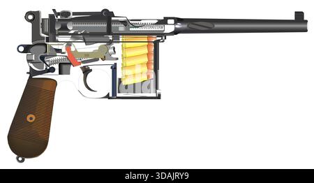 Mauser C96 Handgun Stock Photo - Alamy