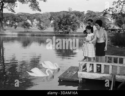 THAILAND. Bangkok. 1962. Thailand's royal family in the royal park ...
