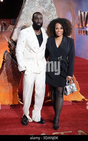 Fleur East and Marcel Badiane-Robin attend the UK Premiere of 'Avatar ...