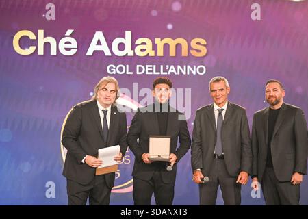 Milano, Italy. 11th Dec, 2025. Urbano Cairo and Lorenzo Musetti attends ...