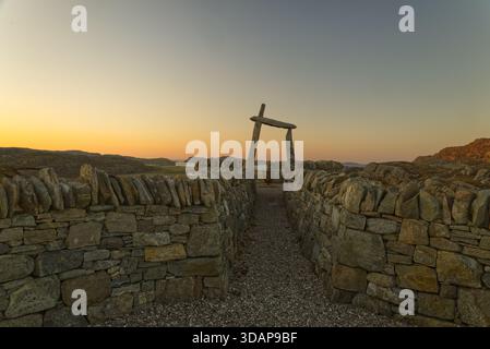 The An Suileachan monument at Reef, on the Isle of Lewis, outer ...
