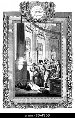 Illustration of Dagon the Idol of the Philistines Falling before the ...