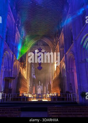 Quire (choir) during the christmas light show at Peterborough christian ...