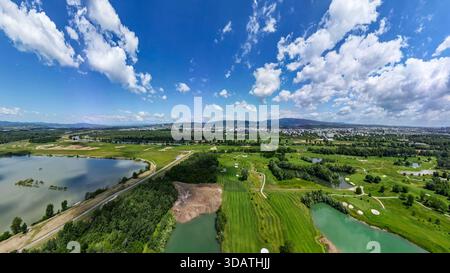 Drone shot at Sljeme - Mountain near capital of Croatia, Zagreb Stock ...