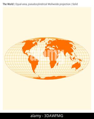 Map of the World. Pseudocylindrical equal-area Goode homolosine ...