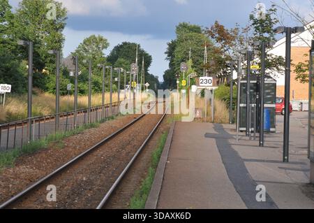 Jyderup Denmark. 04 July 2021, Danish public train transport in danish ...