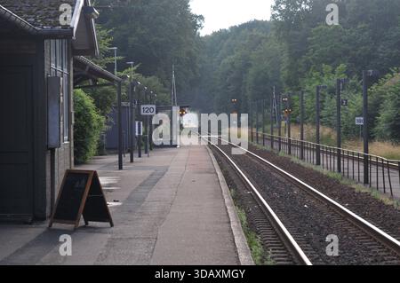 Jyderup Denmark. 04 July 2021, Danish public train transport in danish ...