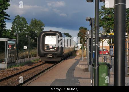 Jyderup Denmark. 04 July 2021, Danish public train transport in danish ...