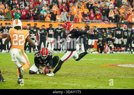 Atlanta Falcons kicker Zane Gonzalez (45) leaves the field following an ...
