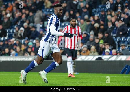 Daryl Dike #12 of West Bromwich Albion arrives at the game ahead of the ...